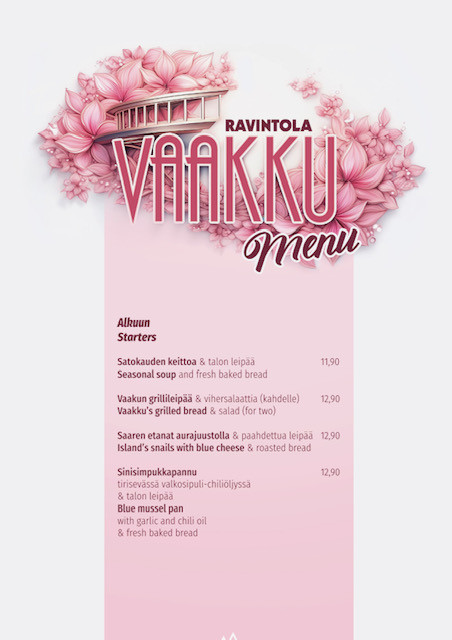 Menu :: Ravintola Vaakku